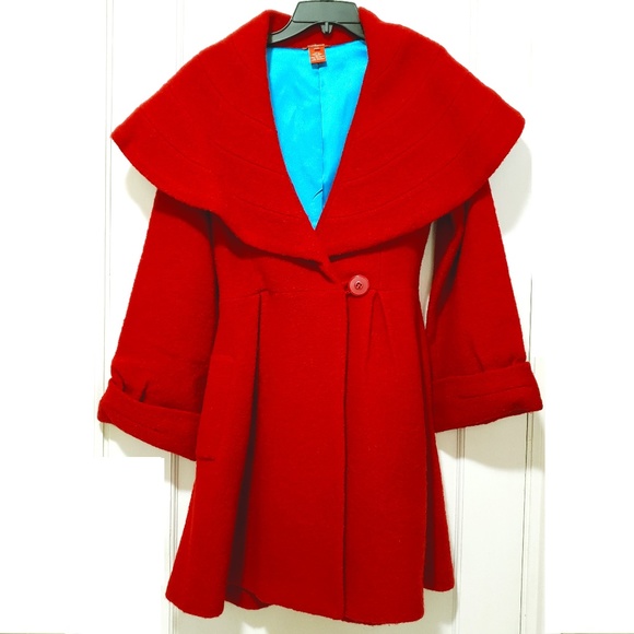 Sundance | Jackets & Coats | Sundance Red Overcoat Nwot | Poshmark